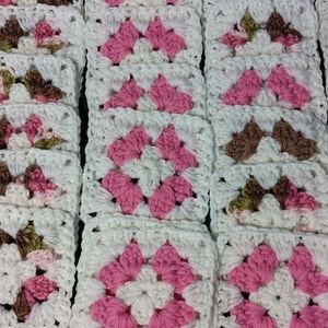 Handmade | Art | Granny Squares 3 4 Inch Individual Squares Crocheted ...